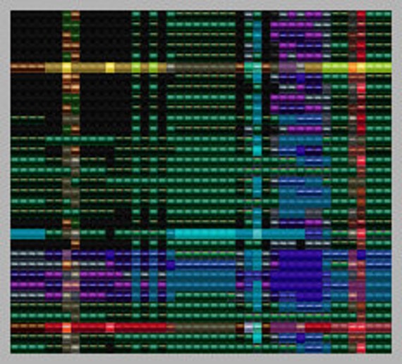 Items similar to MacAlister Tartan in Delica Seed Beads - Green, Black ...