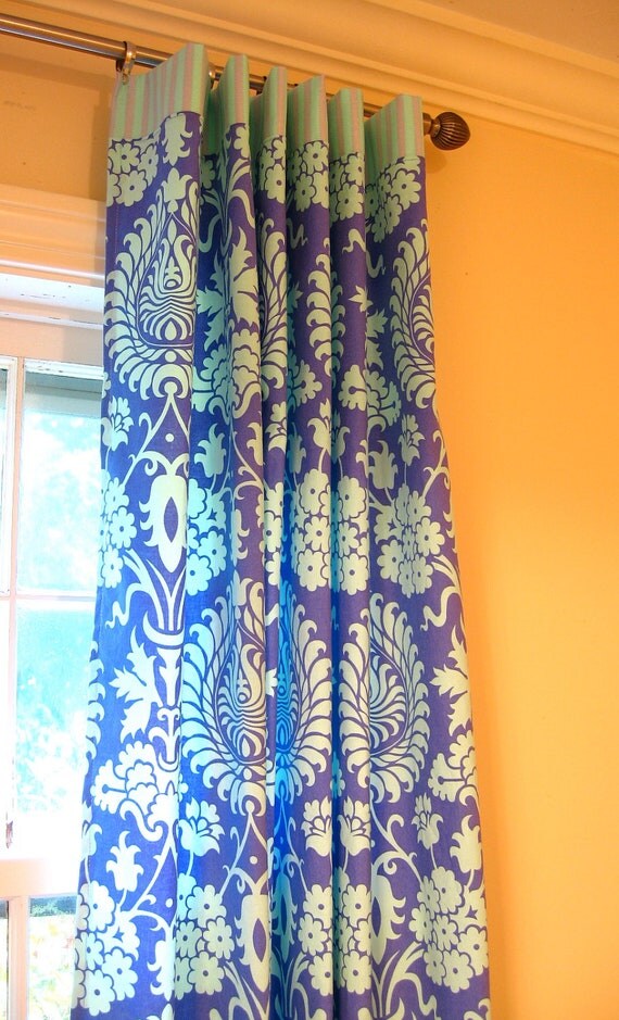 Items similar to Window Panels Drapery Curtain - Amy Butler Love ...