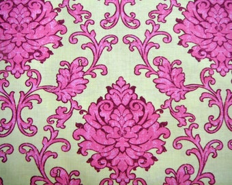 Yellow damask fabric | Etsy