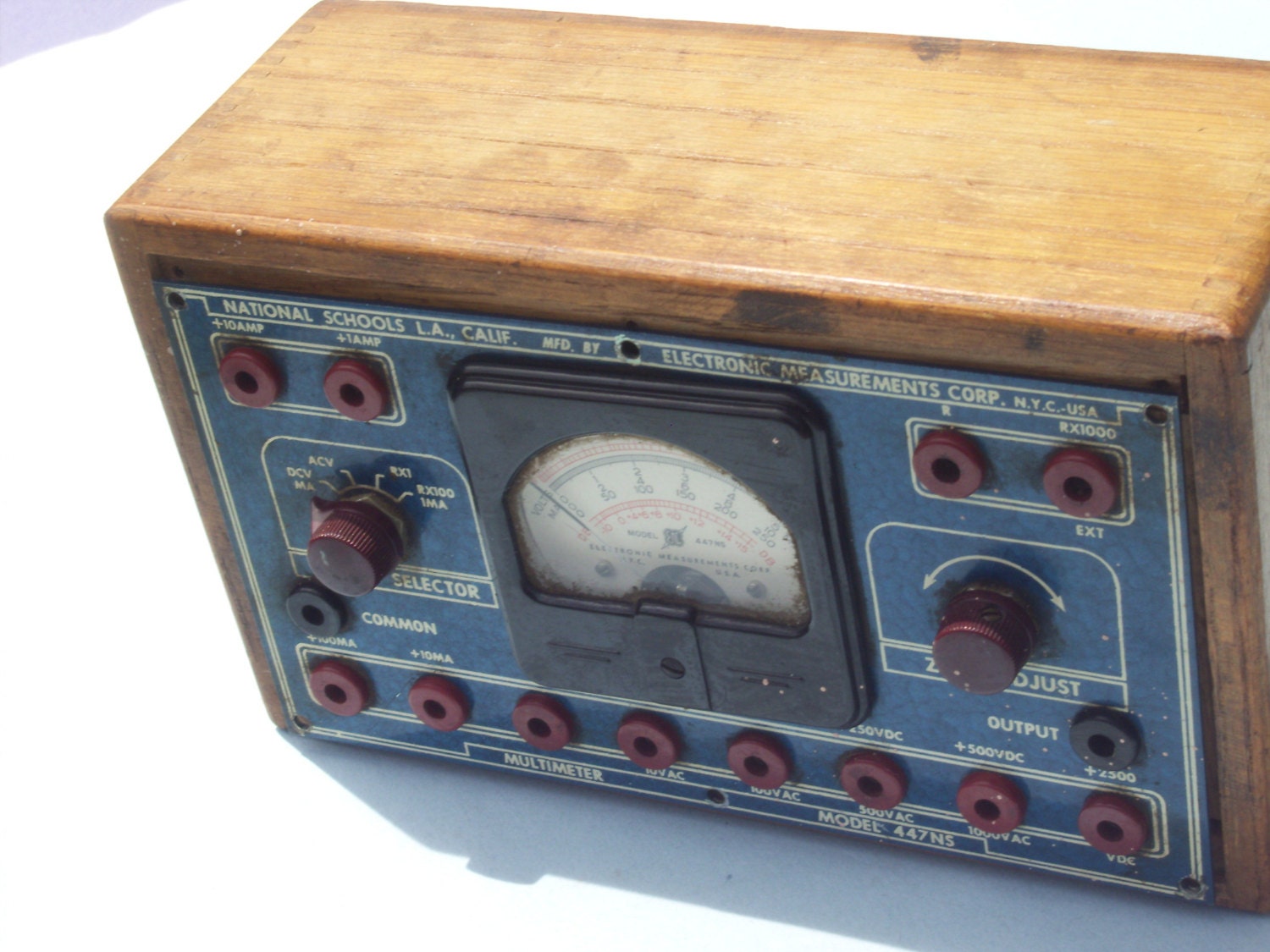 Vintage Multimeter / Multitester in Dovetailed Wooden Box