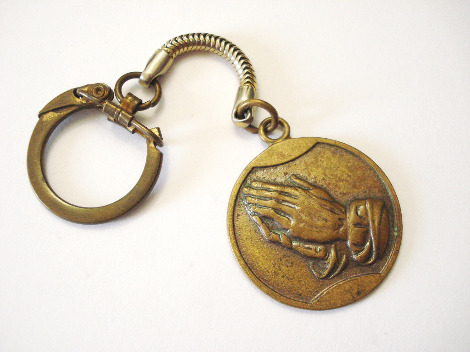 Serenity Prayer Key Chain Praying Hands by LuxMeaChristus on Etsy