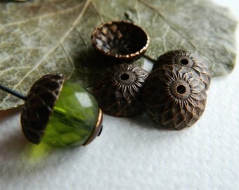 Acorn bead caps | Etsy