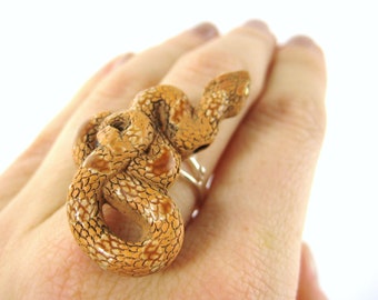 Snake Ring - Rattlesnake Jewelry Snake Jewelry Serpent Ring