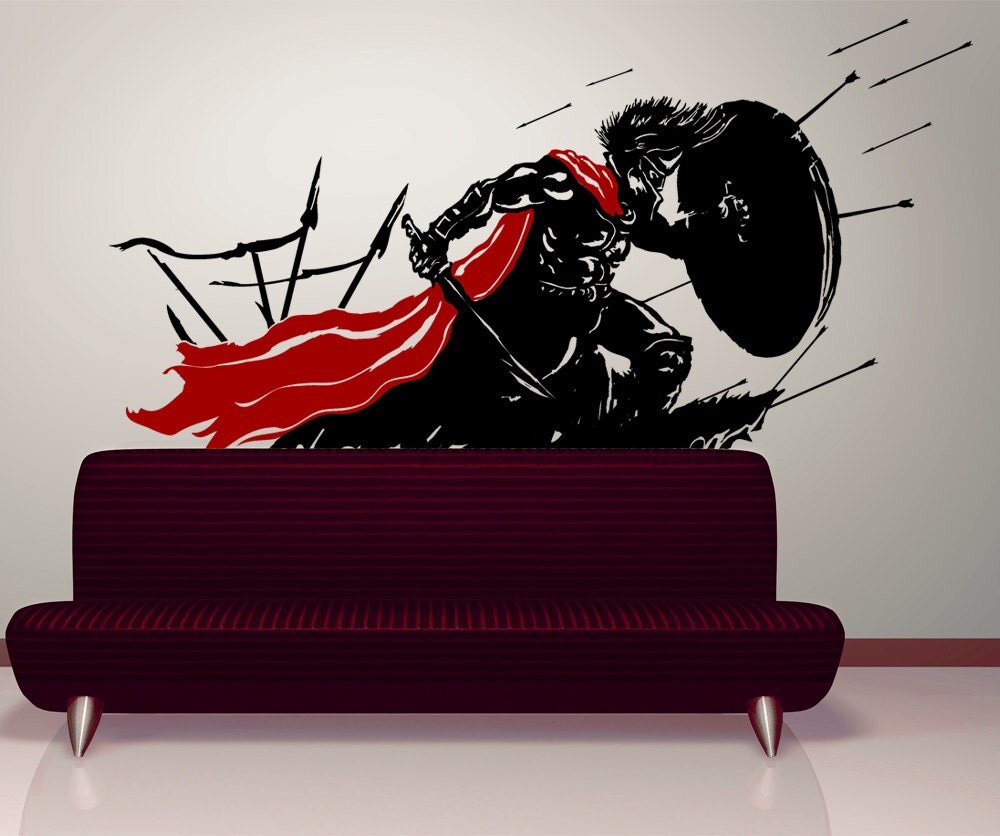 Vinyl Wall Decal Sticker Spartan in Battle GFoster178s