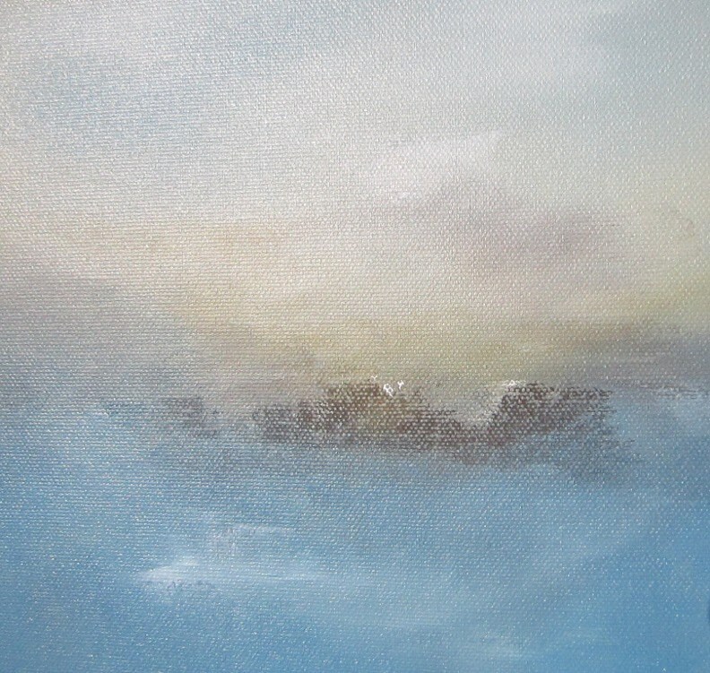 Ocean Seascape Abstract Painting Sea Mist 11 x 14
