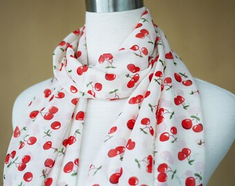 Popular items for cherry scarf on Etsy