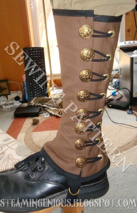 Steampunk Military Spats Sewing Pattern