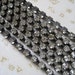 Large Rhinestone Chain Aged Patina 6mm Crystals 1 foot