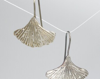 Items similar to Gingko Leaf Earrings - small on Etsy