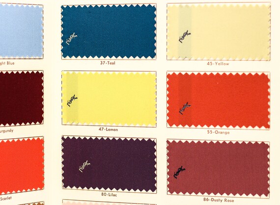 Vintage YSL Fabric Swatch Book 1960s Mens by VintageDiehls on Etsy