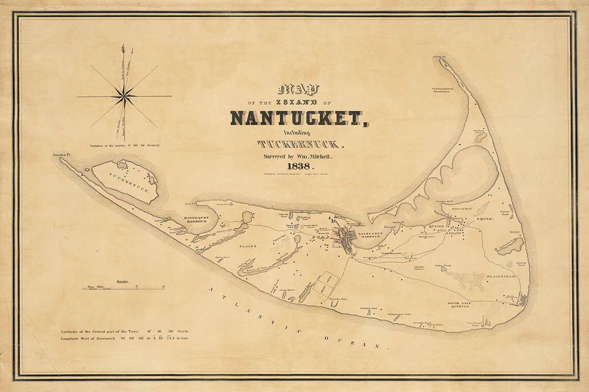 1838 Map of Nantucket