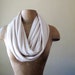 IVORY Sweater Scarf Ribbed Knit Infinity Scarf by EcoShag