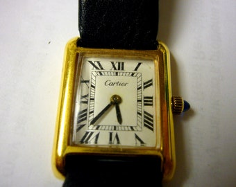 Vintage CARTIER tank watch All Authentic Swiss womens gorgeous wrist ...