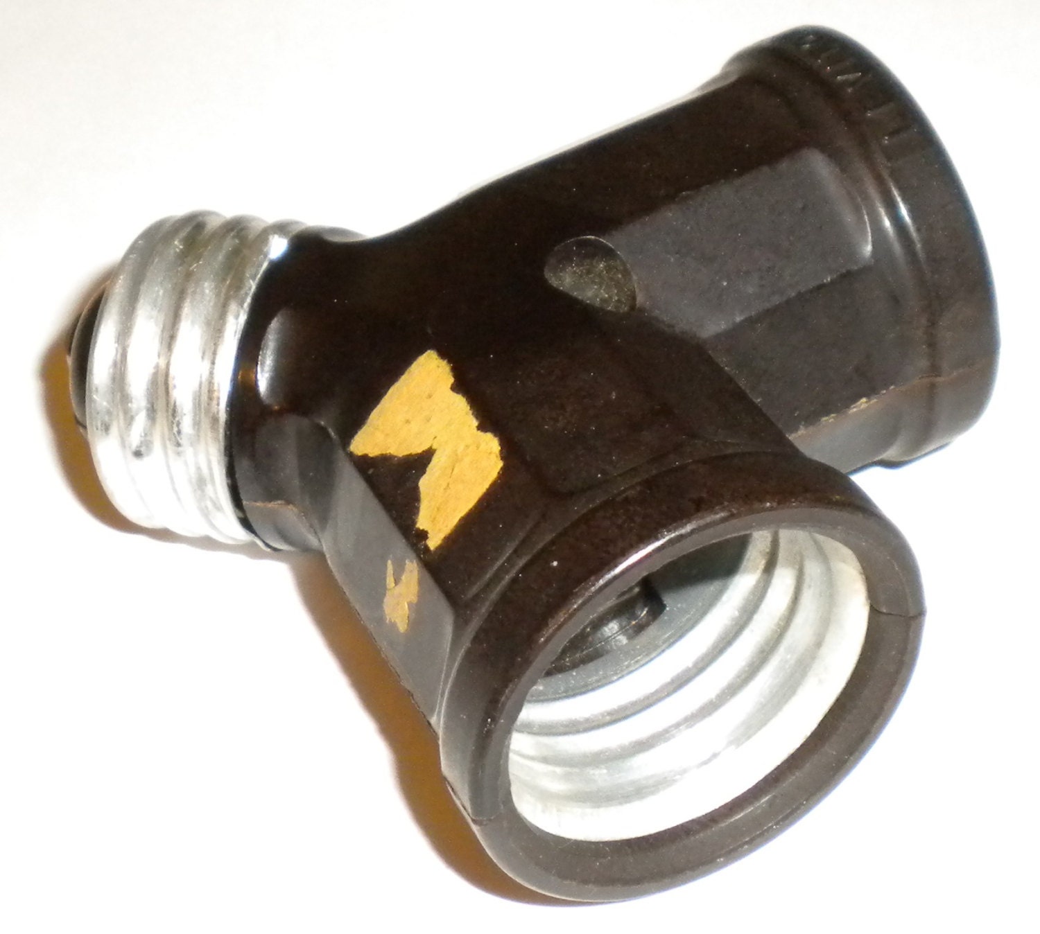 Vintage Bakelite Double Light Socket Adaptor by thymewarp on Etsy