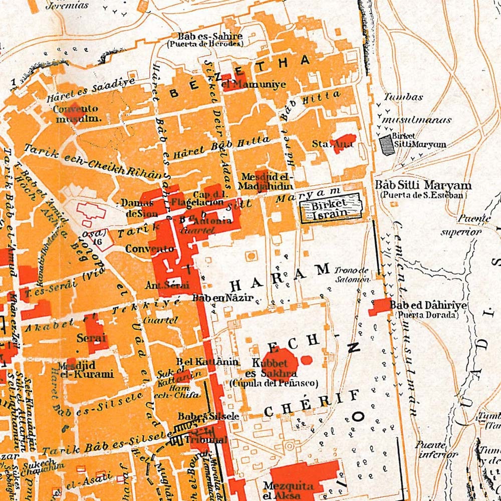 Jerusalem Street Map Online