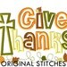 Thanksgiving Give Thanks Cross Applique and by OriginalStitches
