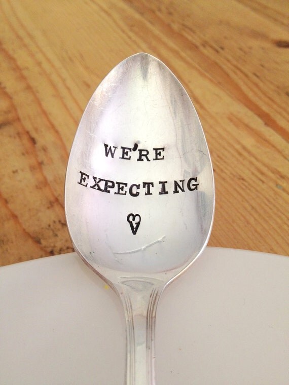We're Expecting Announcement Baby Spoon by ForSuchATimeDesigns