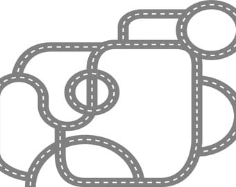 Kids wall decals Race track decal Wall decals Vinyl wall