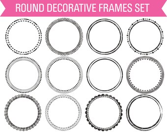 Circle Frame Clip Art Grunge Label ClipArt Logo Design