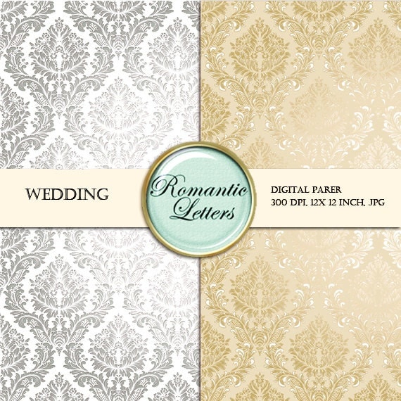 Sale 60% Digital Scrapbook paper wedding digital Background