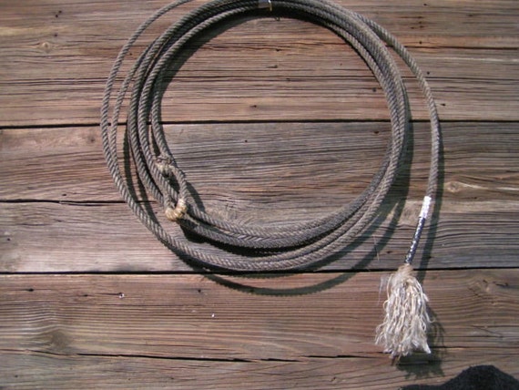 Vintage Old Retired Cowboy Lariat Lasso Rope