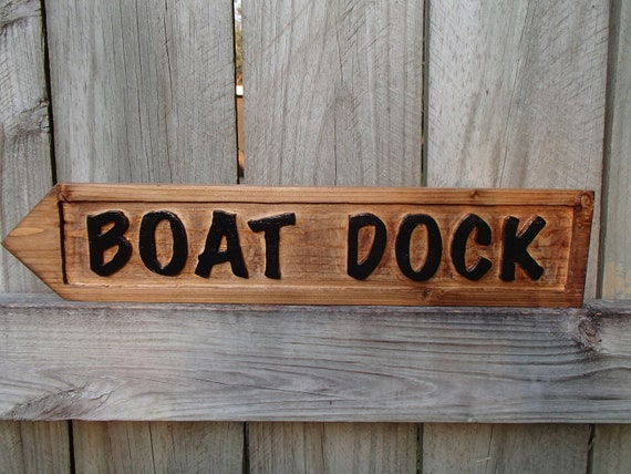 Items similar to Boat Dock Sign - Directional Sign - Boat Dock on Etsy