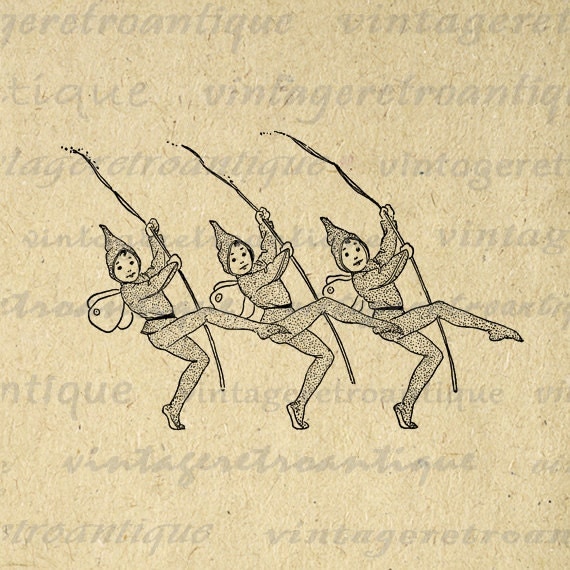 Elf Elves – Vintage Retro Antique