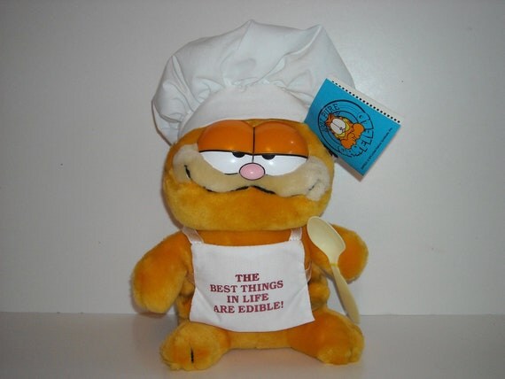 Retro 70's Garfield 100% Pure Garfield Chef by MyYourTreasure
