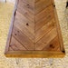 Chevron Reclaimed Wood Coffee Table on Hairpin Legs Made to