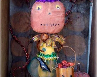 Primitive Halloween Pattern EPattern Black Cats by hicketypickety