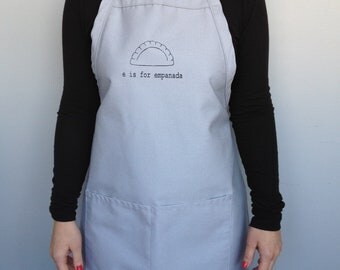 P is for Pierogi Red Bib Apron by garbella on Etsy