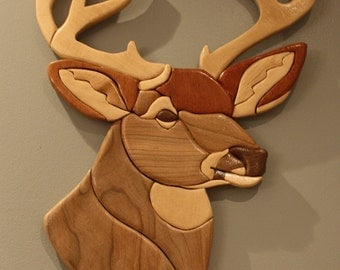 Natural Wood Frog Intarsia