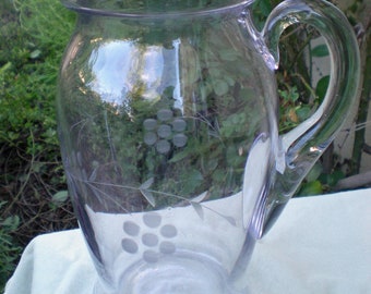 Purple glass pitcher | Etsy