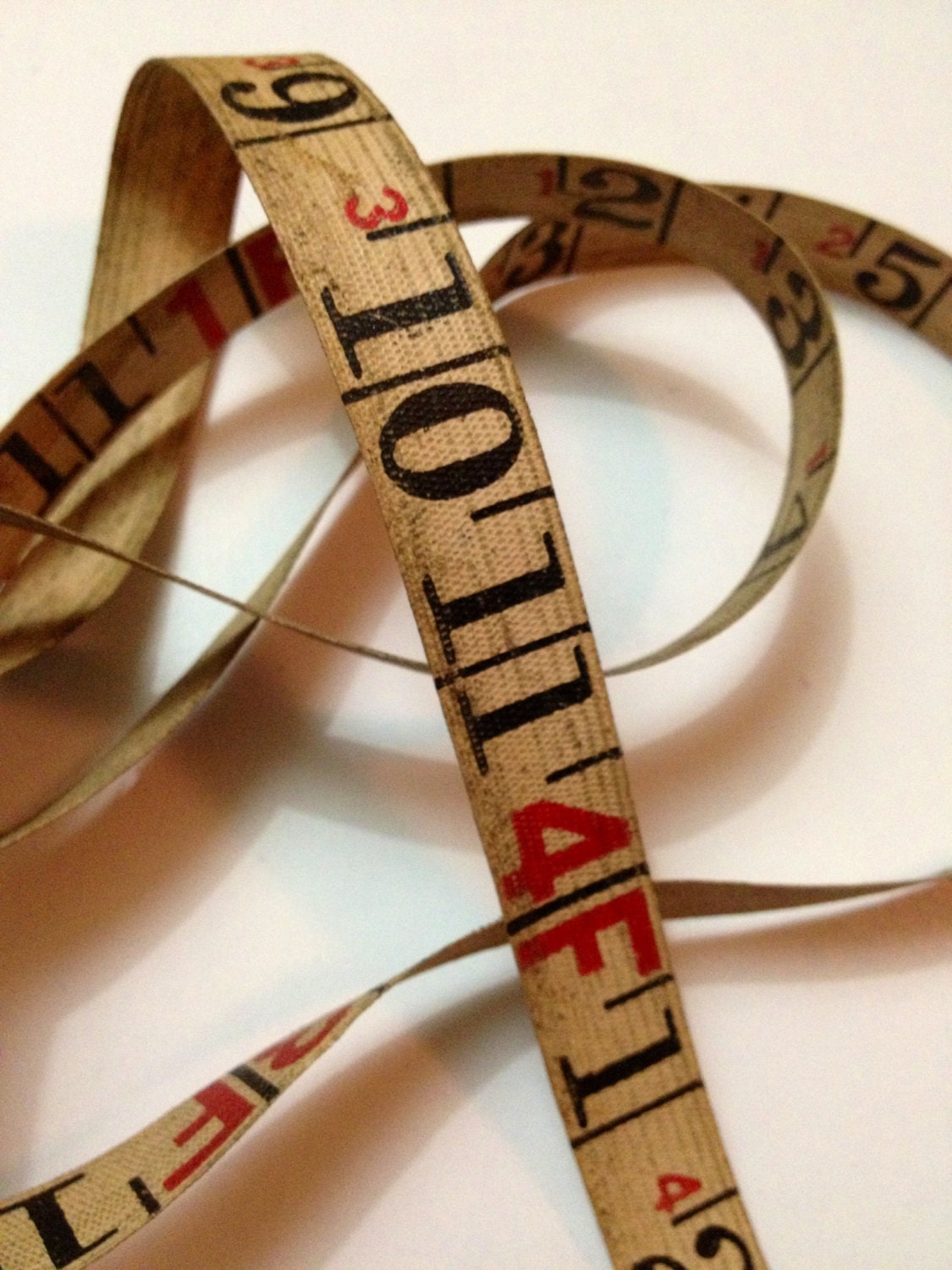 2ft Vintage AGED MEASURING TAPE Fabric Length 2ft-vintage-aged-measuring-tape-fabric-length