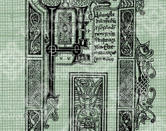 Digital Download Celtic Knot Round Border Frame digi stamp