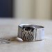 Mens ring of rugged sterling silver