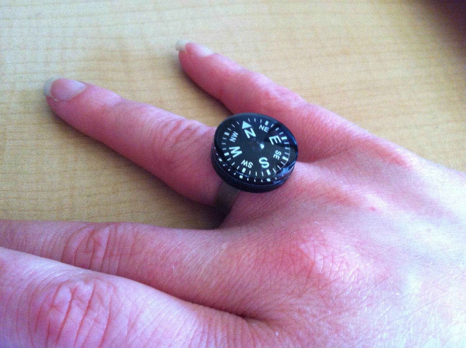 Glow-in-the-Dark Compass Ring