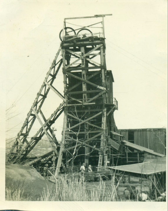 Coal Miners Mine Shaft Sluice Wood Wooden Ladder by AlaskaVintage