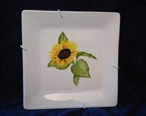 Popular items for sunflower plate on Etsy