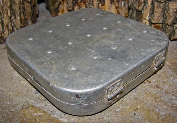 Vintage WEBER Fly Fishing Lure Fly Box / Case & Flies / Trout