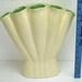 Vintage Large Red Wing Art Pottery Shell Fan Vase Cream Color