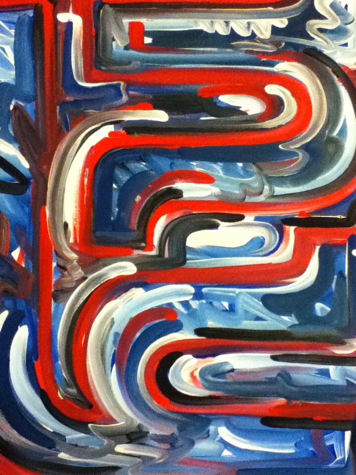 New York Giants Painting by Justin Patten Sports Art Football