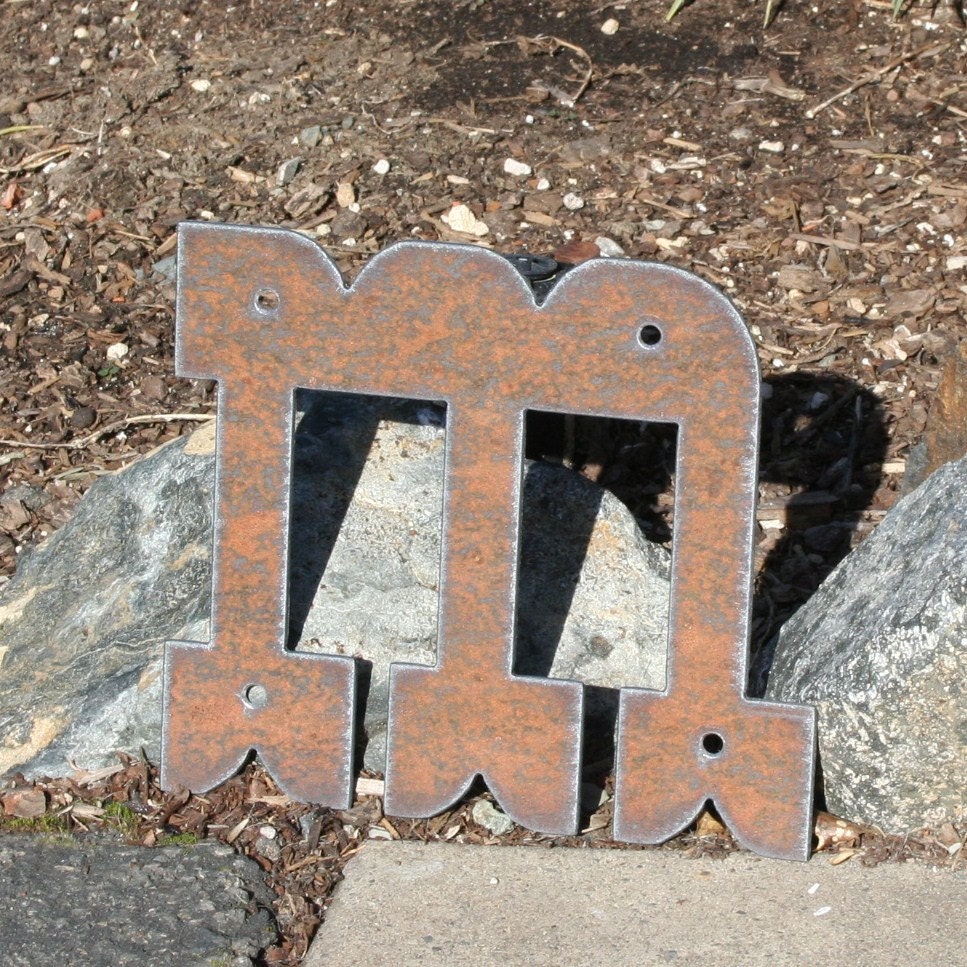 CUSTOM Metal Letters Western Rustic Steel numbers symbols 8