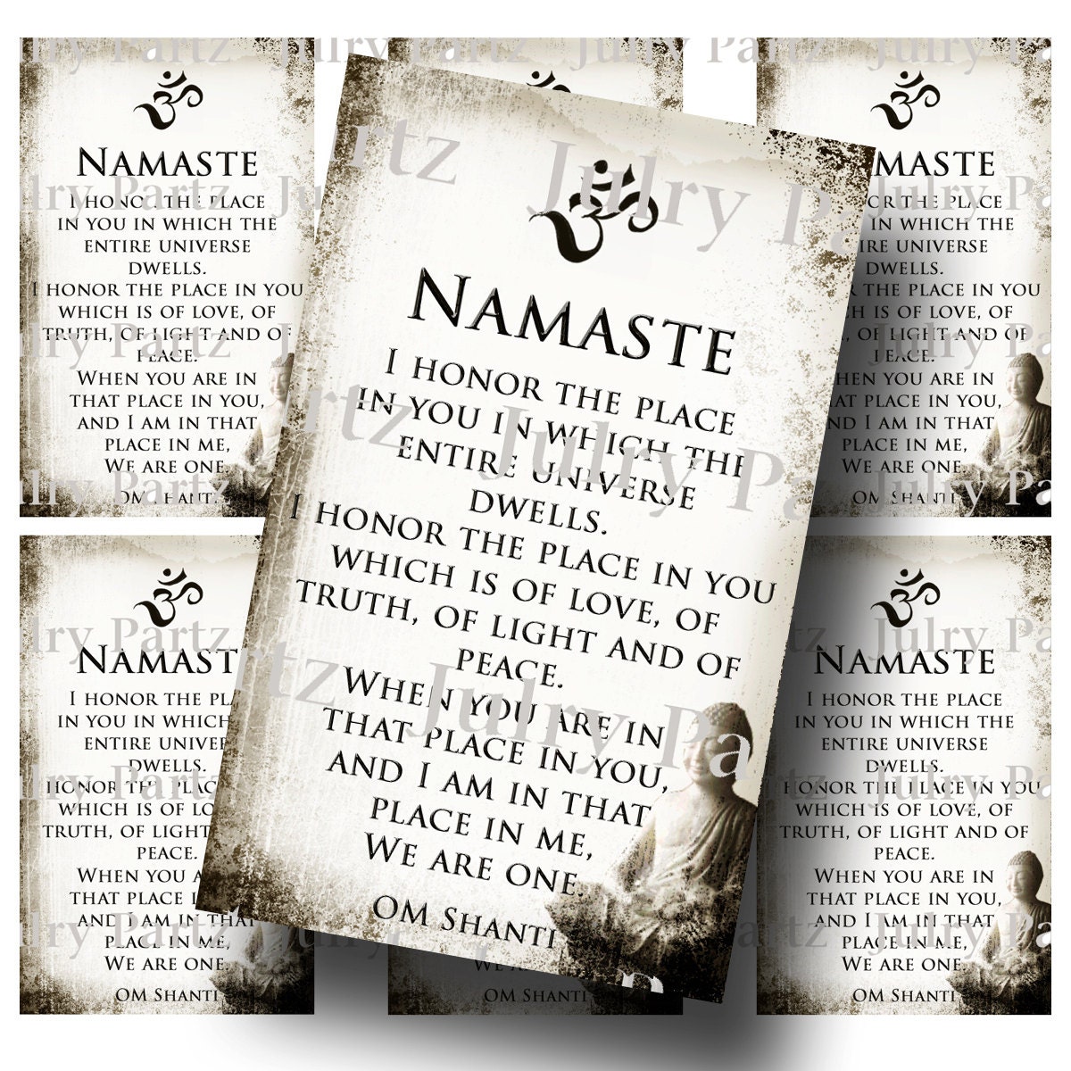 Buddha NAMASTE BOOKMARK,OM Bookmark, Rectangle Image ,Printable Digital ...