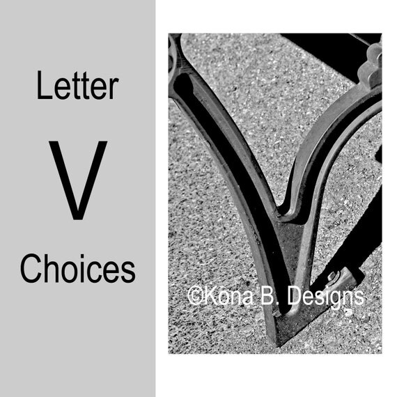 Letter V Alphabet Photography 4x6 Photo Letter