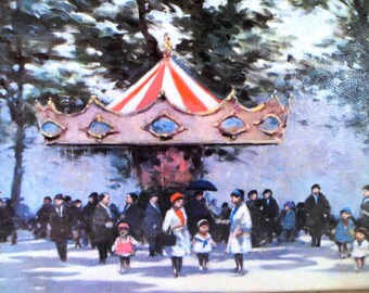 Vintage carousel wall art | Etsy