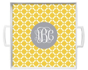 Popular items for monogrammed tray on Etsy