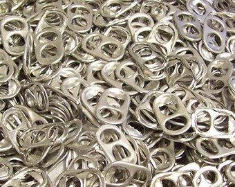 SALE** 100 Aluminum Silver Color Pull Tabs - Pop Tops - clean ...