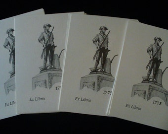 Vintage Minuteman Bookplates Fathers Day Gifts YourFineHouse ...