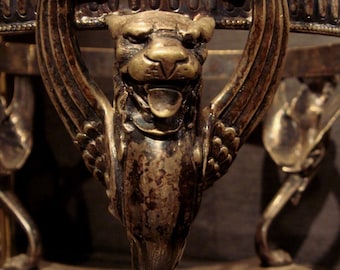 Unique Gothic Winged Lion Figural Stand at Gothic Rose Antiques